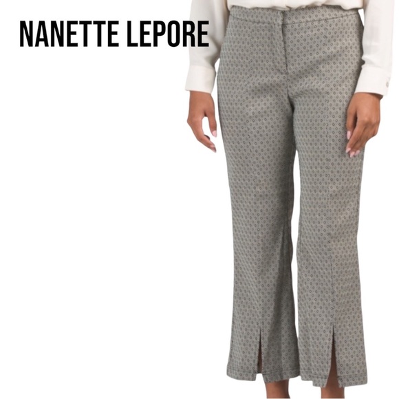 Nanette Lepore | Pants & Jumpsuits | Nanette Lepore Slit Front Jacquard ...